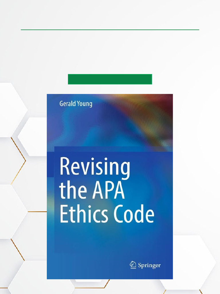 Revising The APA Ethics Code ISBN 331960001X, 9783319600017 Dropbox ...