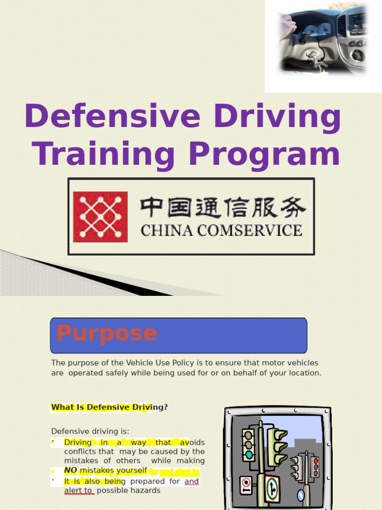 Defensive Driver Training Program | PDF | Traffic | Driving