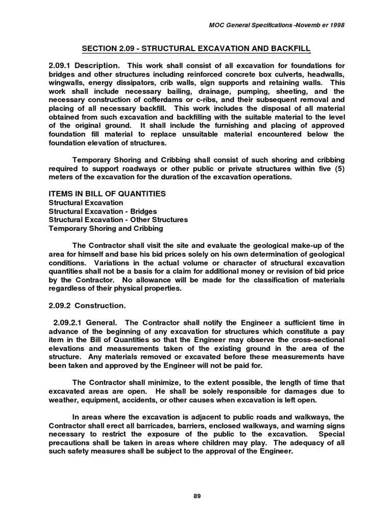 MOT - General Specifications For Road and Bridge Construction Section 2 ...