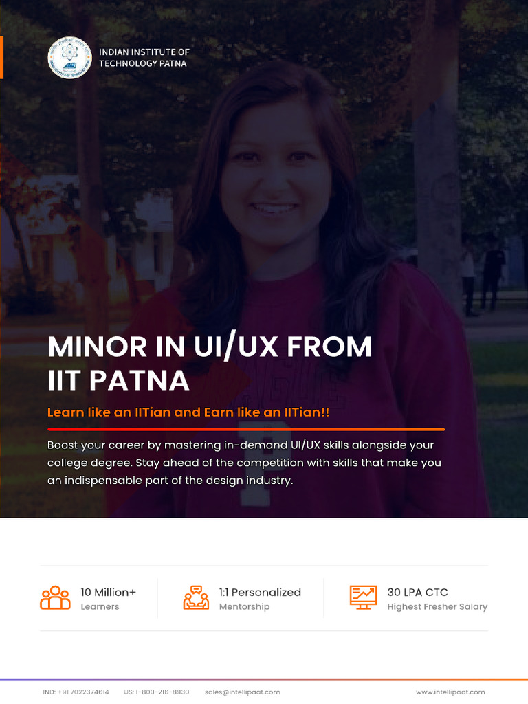 Minor in UI UX IIT Patna Brochure | PDF | Design | Computing