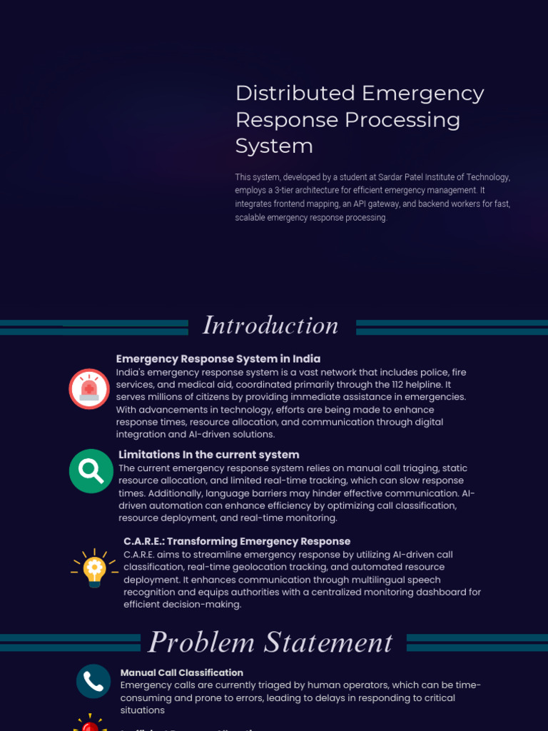 Distributed Emergency Response Processing System - PPTX - 20250520 ...