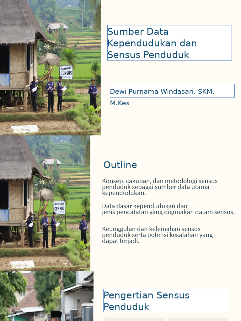 Sumber Data Kependudukan Dan Sensus Penduduk | PDF