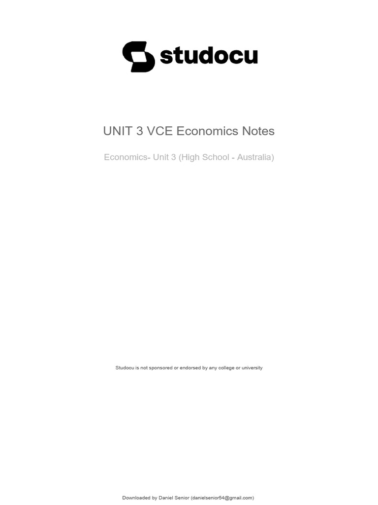 Unit 3 Vce Economics Notes 2 | PDF | Elasticity (Economics) | Supply ...
