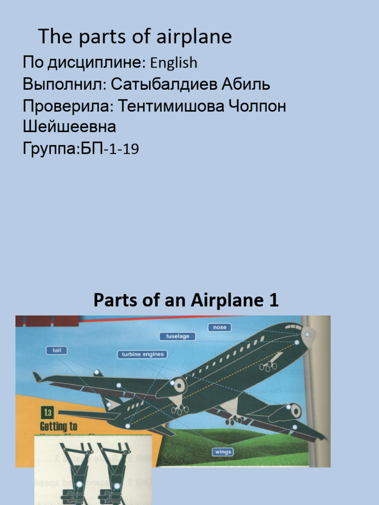 The Parts of Airplane | PDF | Airplane | Aircraft