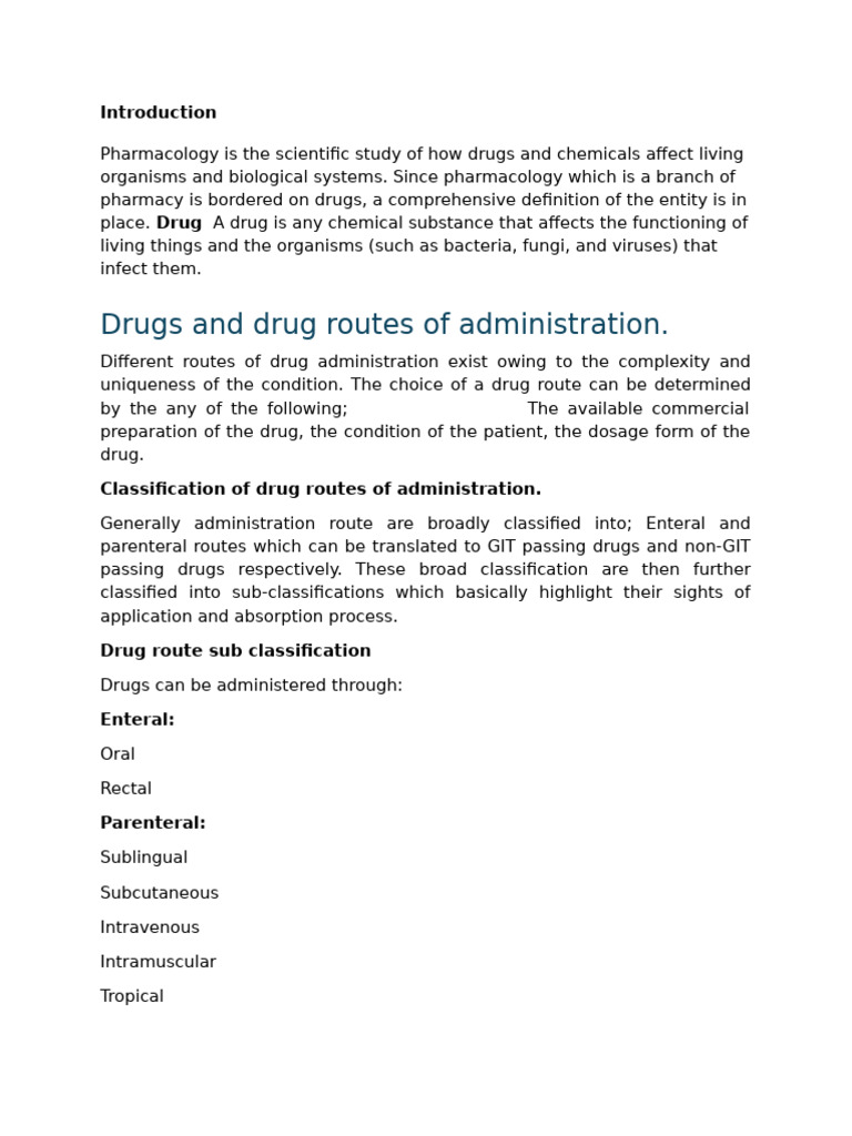 Basic Pharmacology | PDF