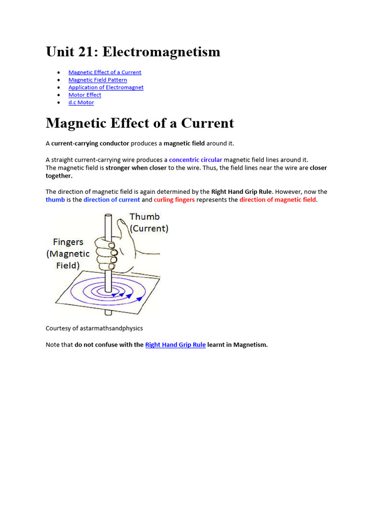 Electromagnetism Physics Notes 2 | PDF | Electromagnetic Induction ...