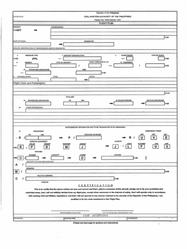 Flight Plan | PDF