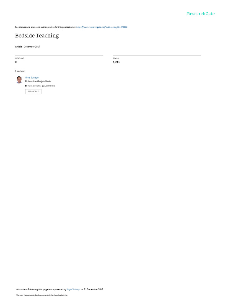 Bedside Teaching | PDF