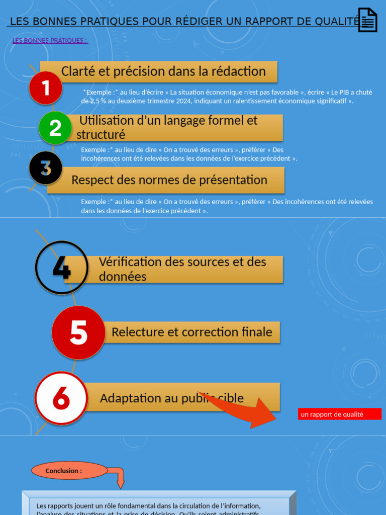 Les Bonnes Pratiques Pour Rédiger Un Rapport | PDF