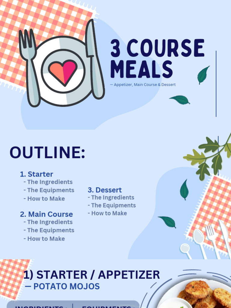 Three-Course Meal Guide: Recipes | PDF | Waffle | European Cuisine