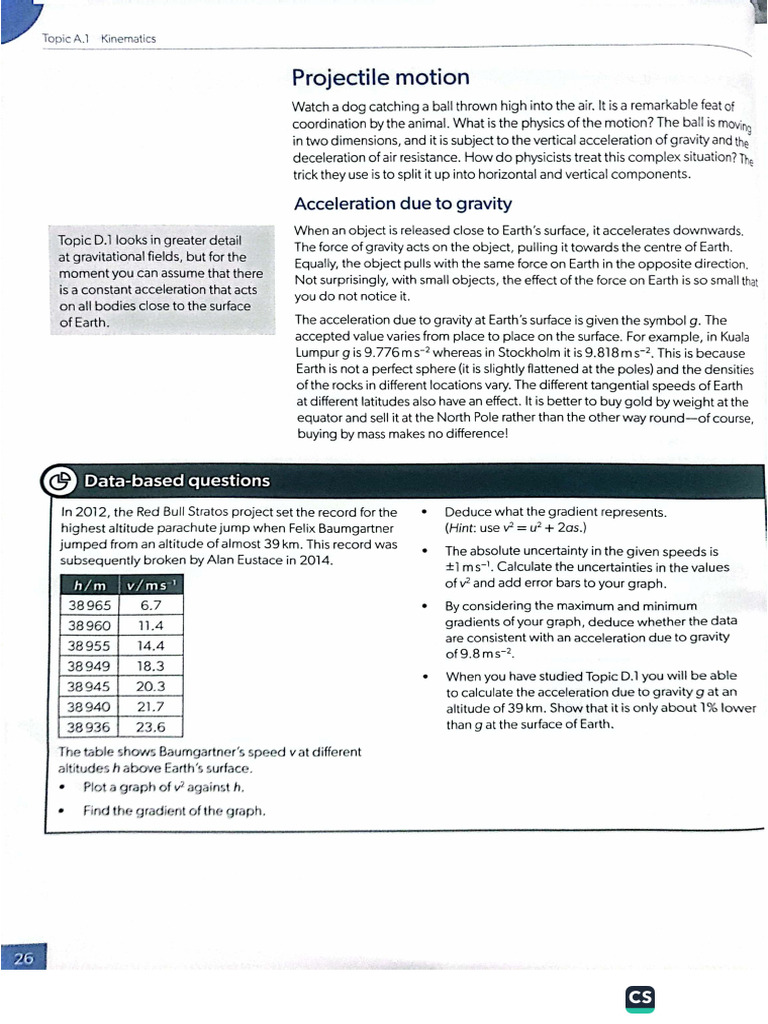 Projectile Motion | PDF