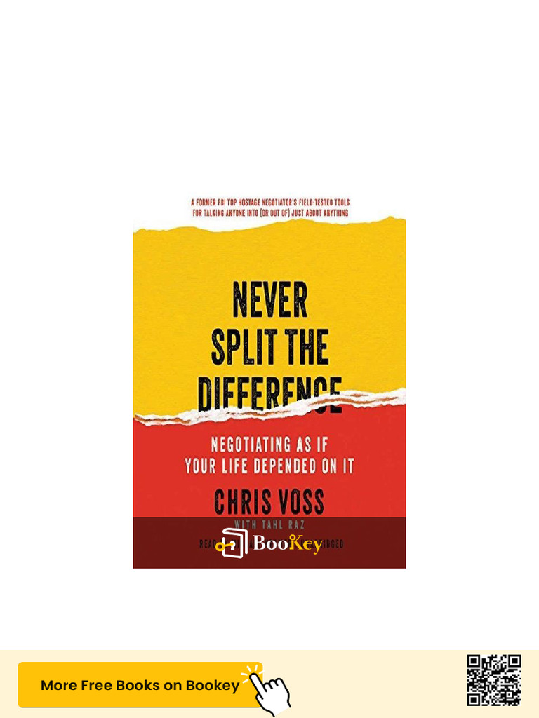Never Split The Difference by Chris Voss | PDF | Negotiation | Empathy