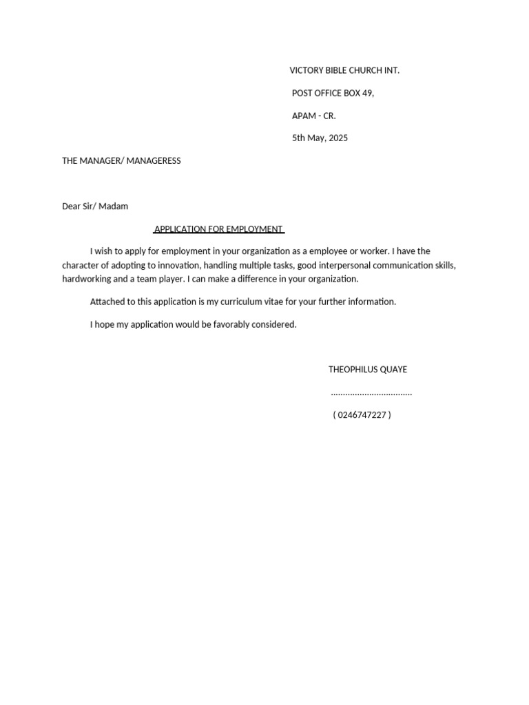 Application (Office Work) | PDF