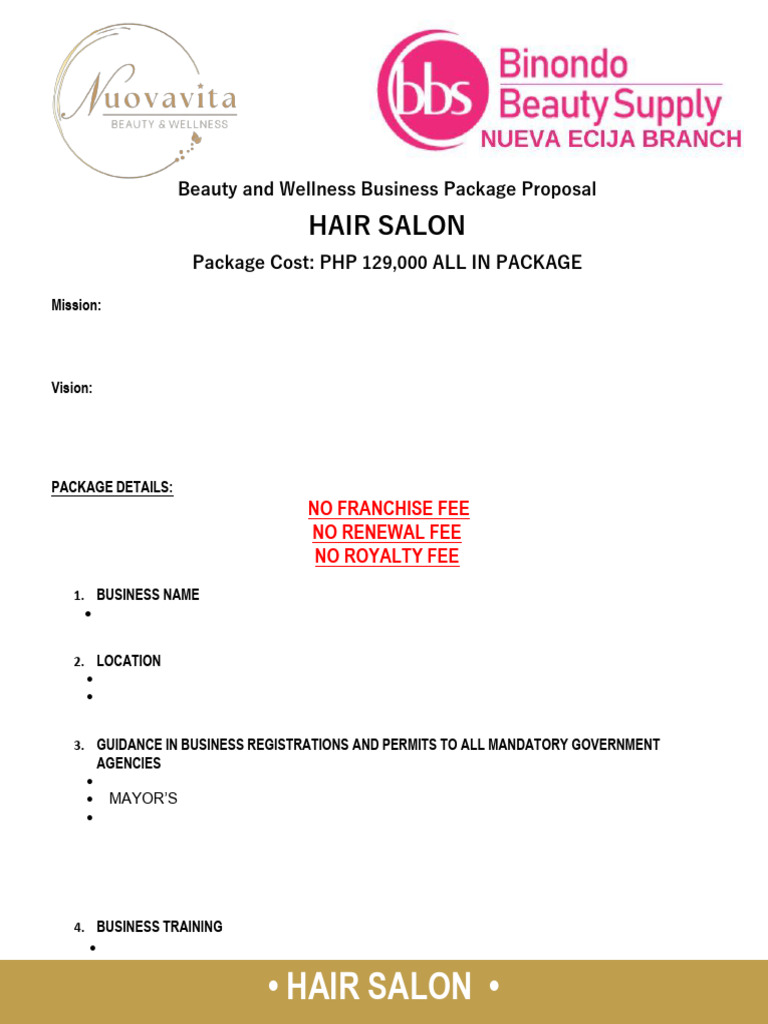 129k Hair Salon Package (Ma'Am Jenny) | PDF | Hairdressing | Human Hair