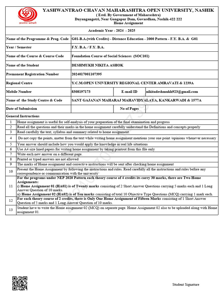 SOC101 Booklet | PDF