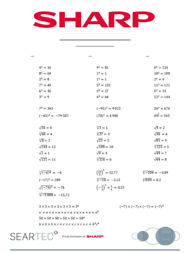 Worksheet 3 Memorandum Exponents Grade 8 Mathematics | PDF