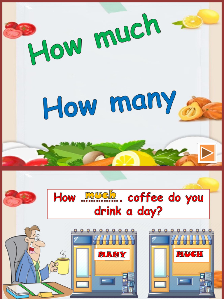 Many - Much (4th Form) | PDF