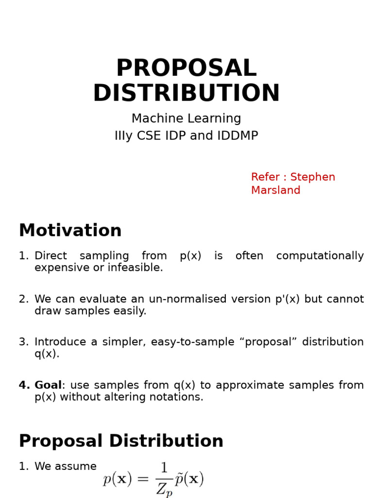 Proposal Distribution | PDF