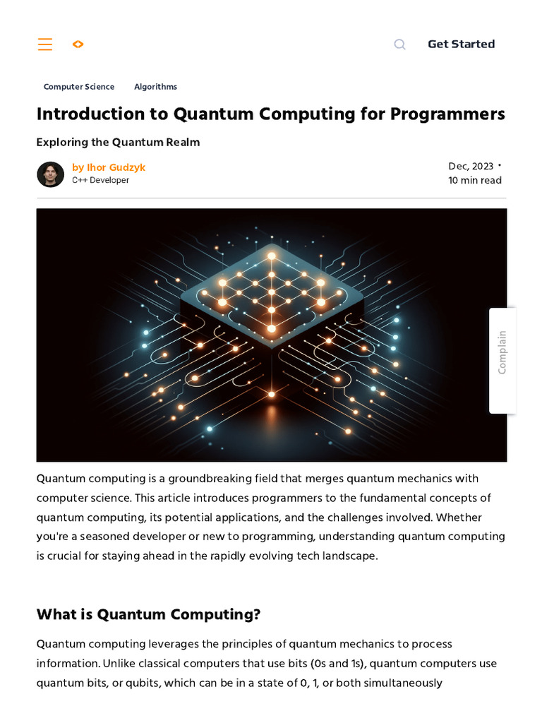Introduction To Quantum Computing For Programmers | PDF | Quantum Computing | Computing