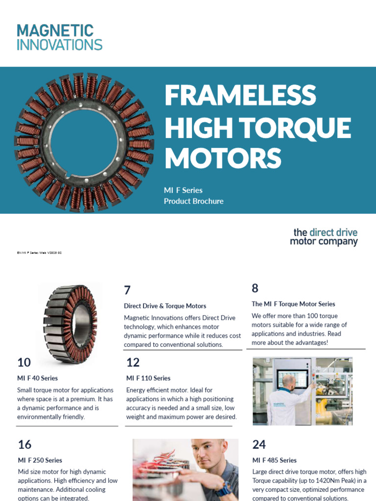 MI-F Series High Torque Motors Overview | PDF | Electric Motor ...