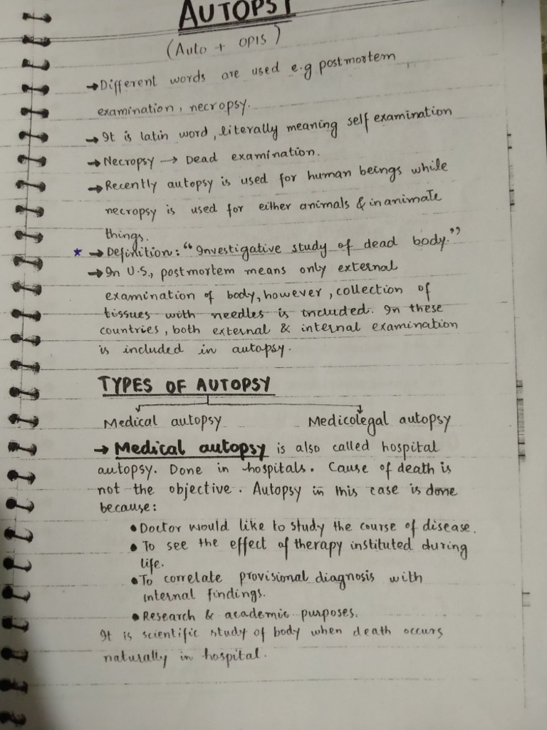 Autopsy Notes | PDF