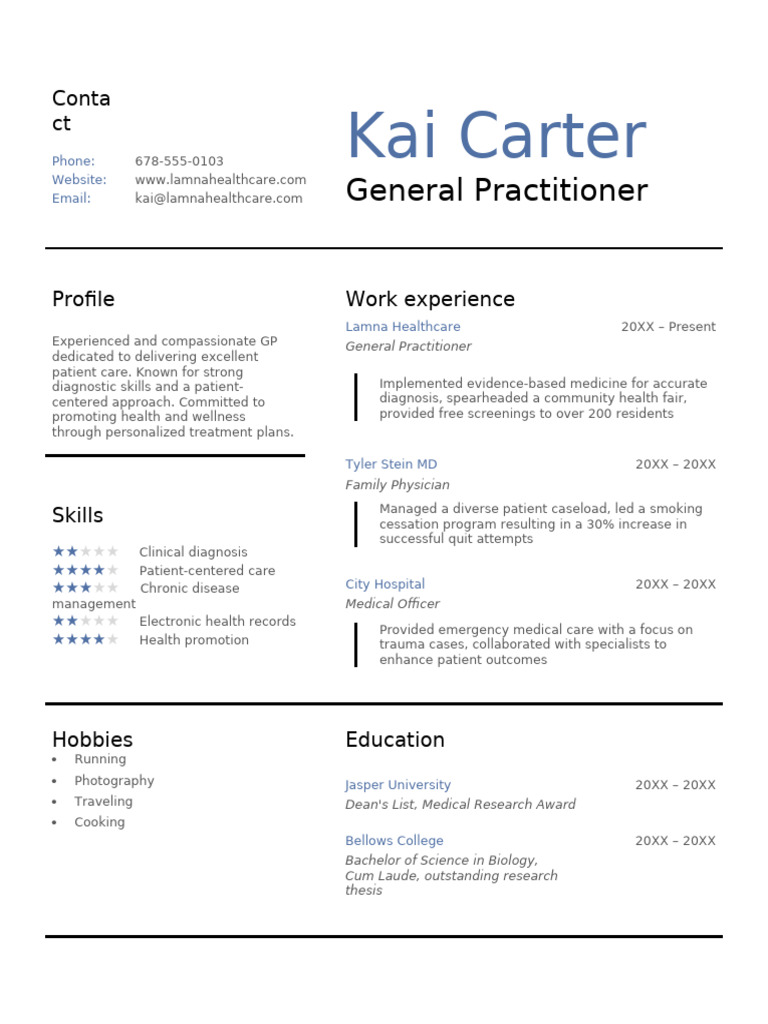 Modern Sections Professional Resume | PDF