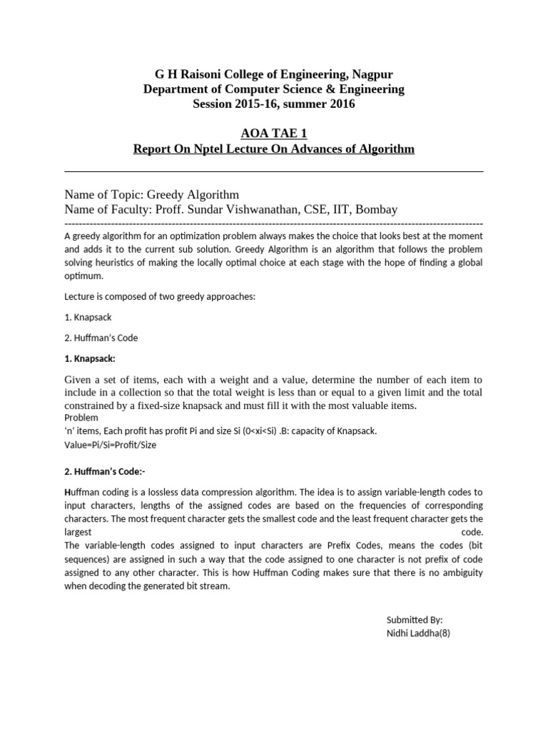 Aoa Tae1 - Nidhi | PDF