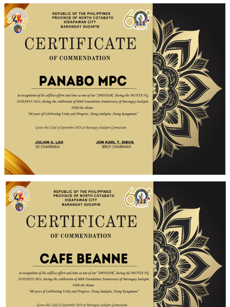 Certificates Sponsor | PDF