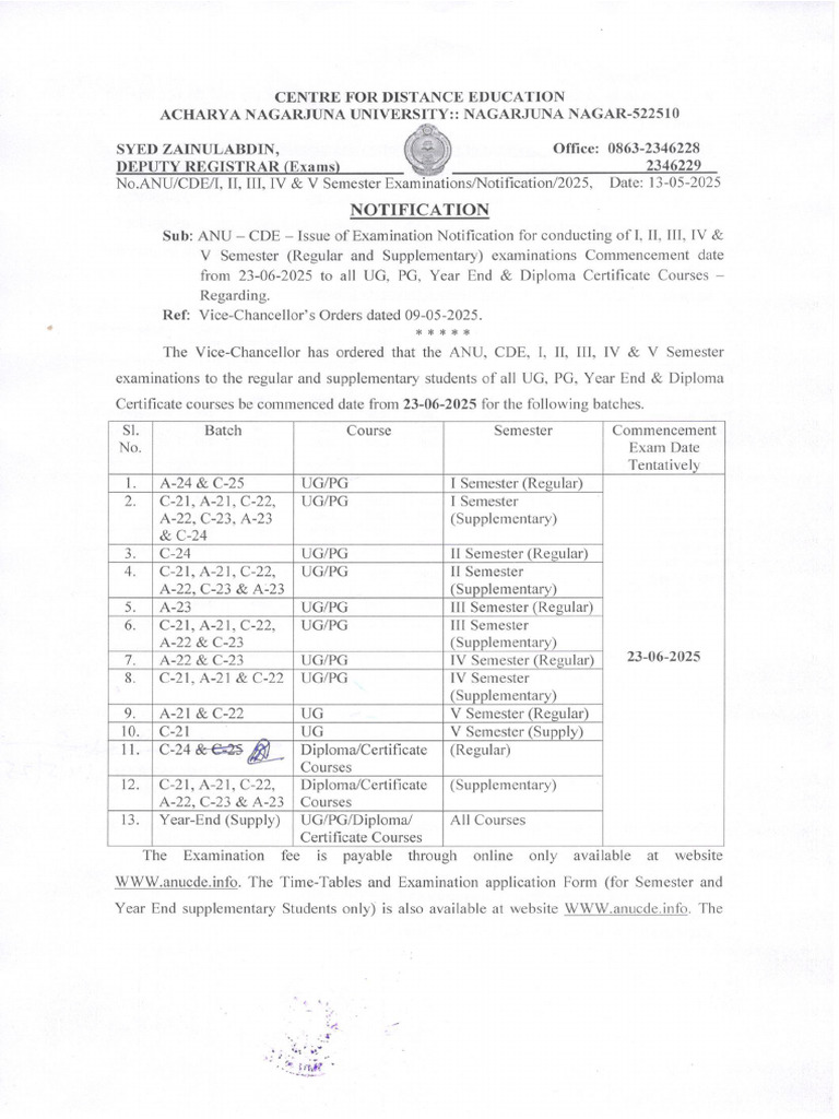 Exam Notification June 2025 Rev | PDF