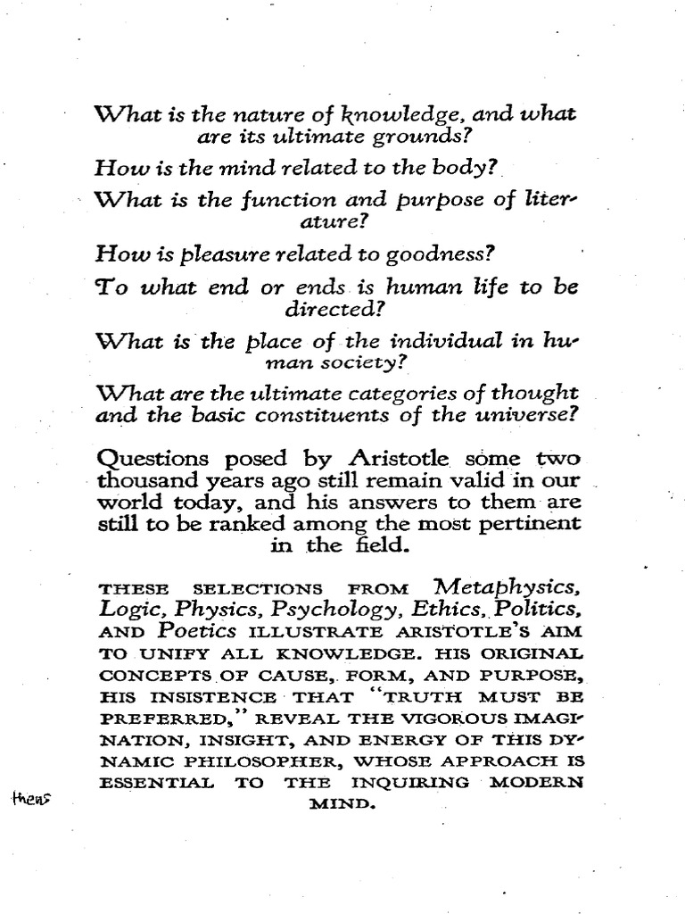 The Philosophy of Aristotle - (Z-Library) | PDF