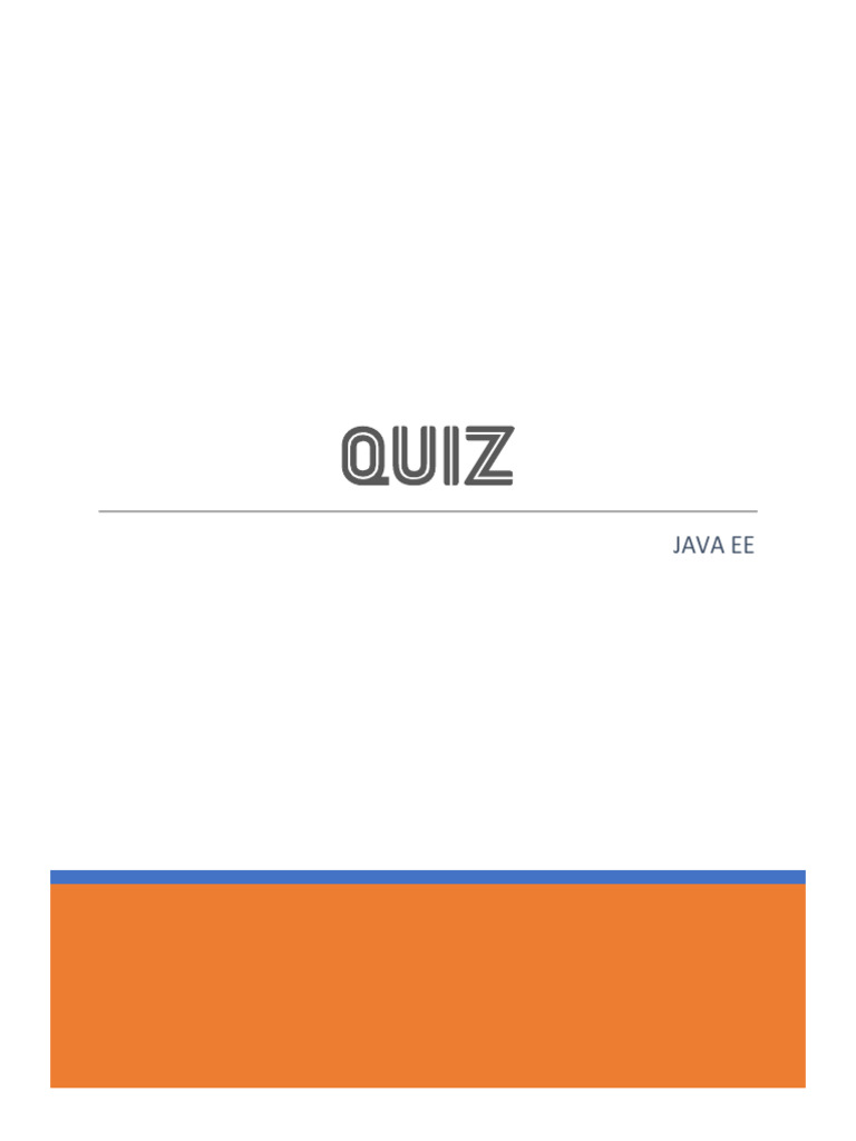 Quiz Java EE : Concepts et Pratiques | PDF | Modèle-vue-contrôleur ...