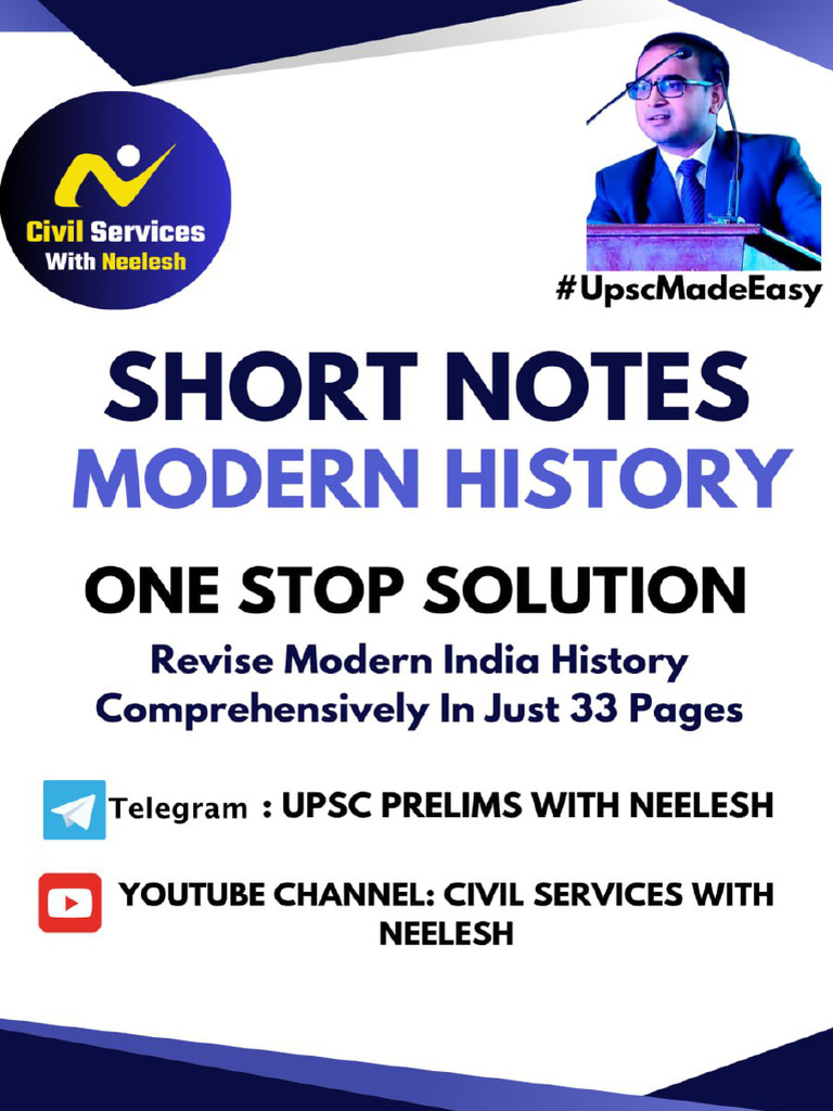 Modern History Notes for UPSC Prelims | PDF | South Asia | Politics Of ...