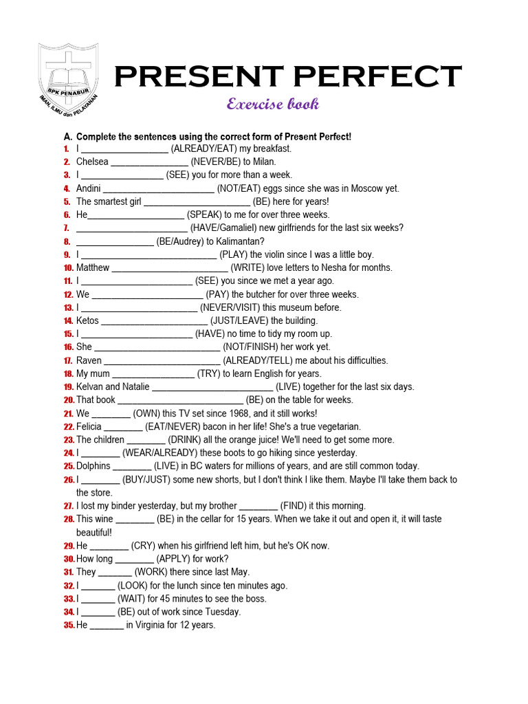 Latihan Soal Asas Present Perfect | PDF