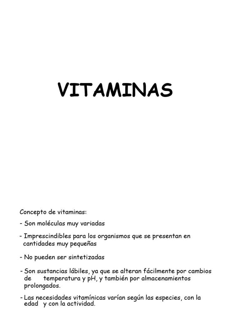 Vitaminas | PDF | Vitamina | Solubilidad