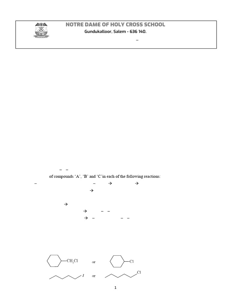 Std12 SummerHolidayWorksheet Chemistry 26 20250526094216 | PDF ...