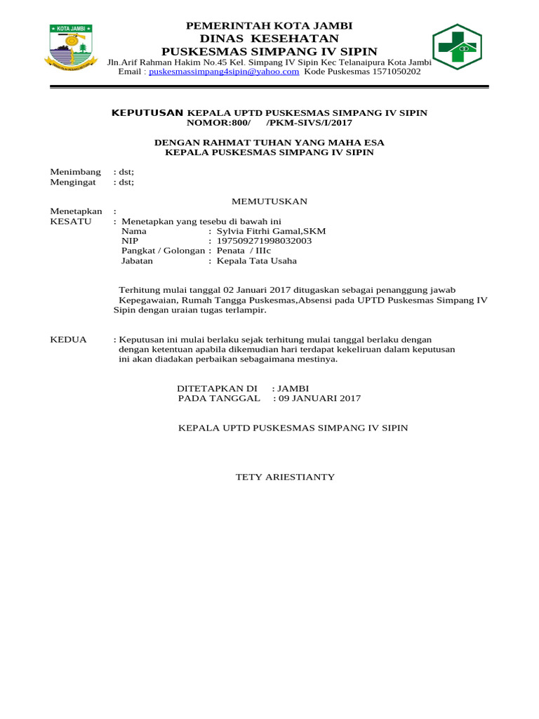 SK Pemegang Program | PDF