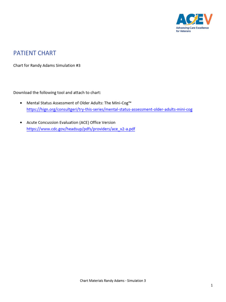 Chart-Nursing Simulation - Sim-3 | PDF | Concussion | Headache
