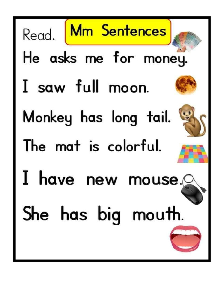 Alphabet Reading Senteces | PDF