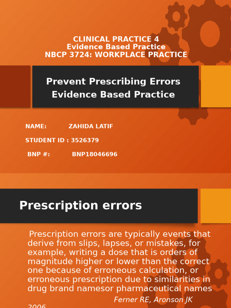 Prescribing Erorrs Evidence Based Practice Presentation | PDF ...