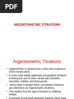 Argentometric Titrations | PDF | Titration | Chemistry