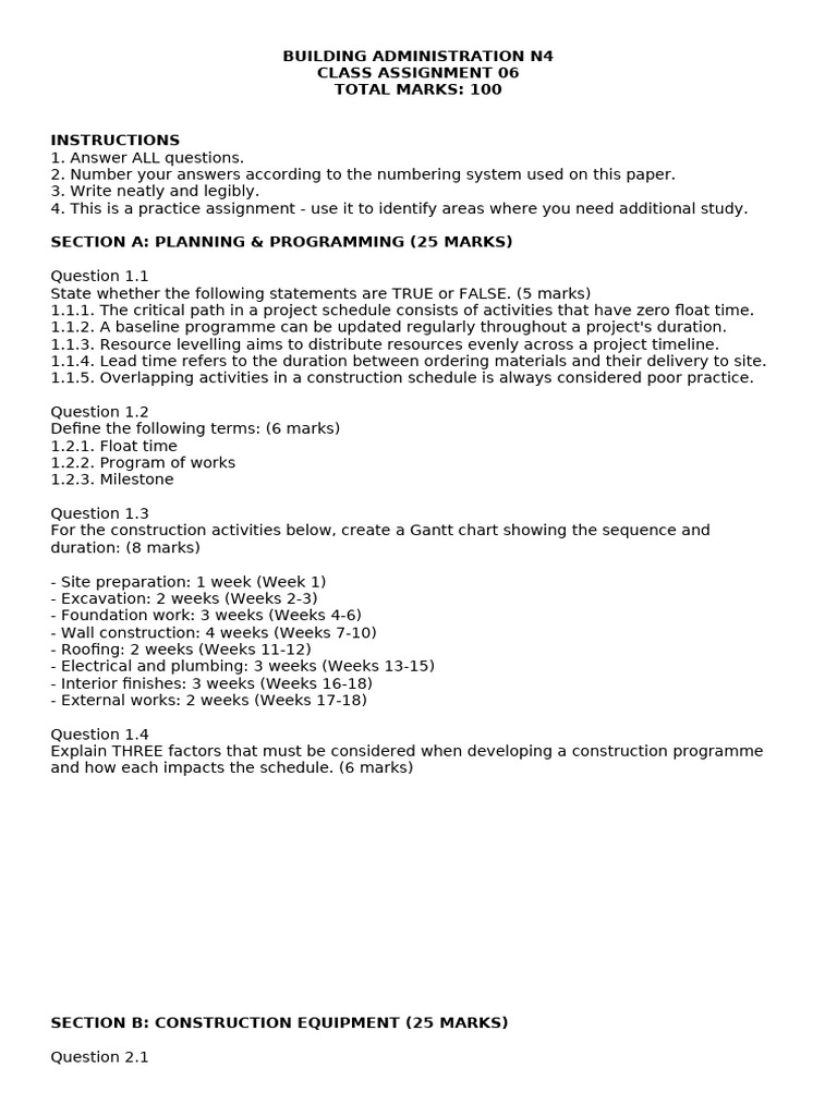 BA n4 Class assignment 06 | PDF | Deep Foundation | Foundation ...
