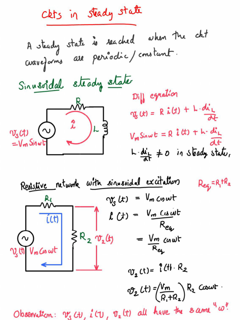 Sinusoidal Steady State Pdf