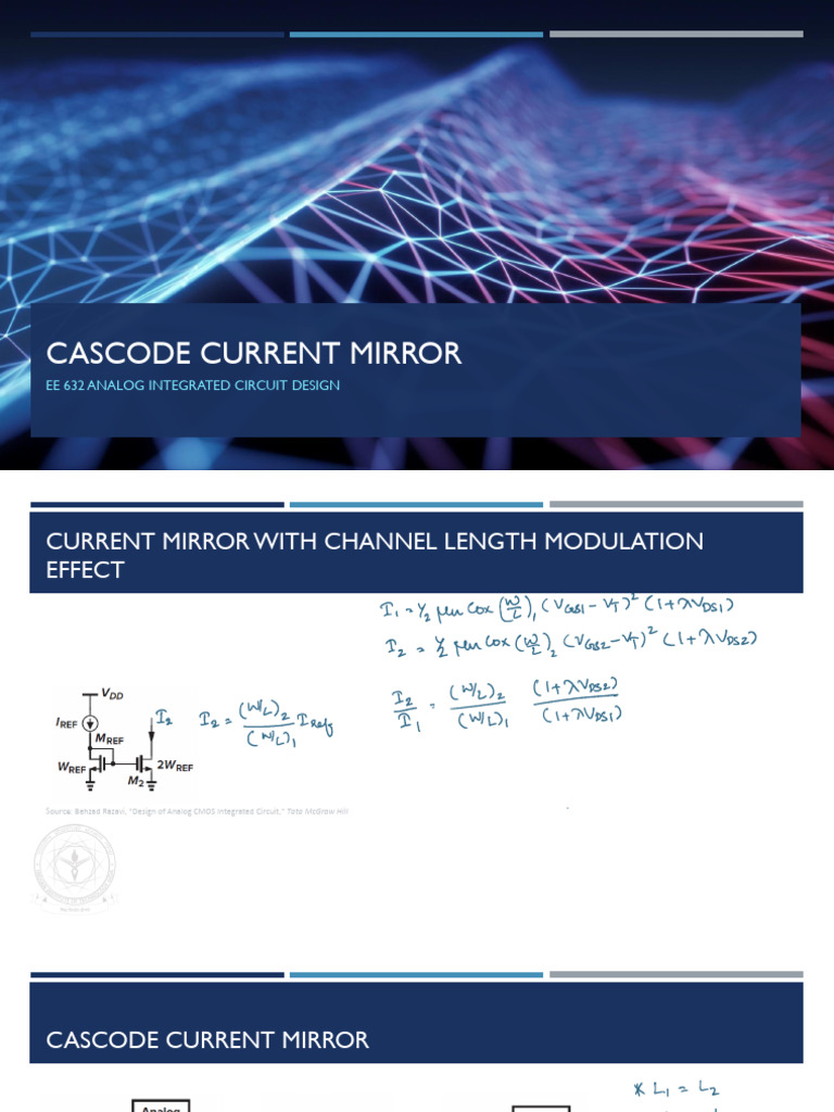 Cascode Current Mirrors | PDF