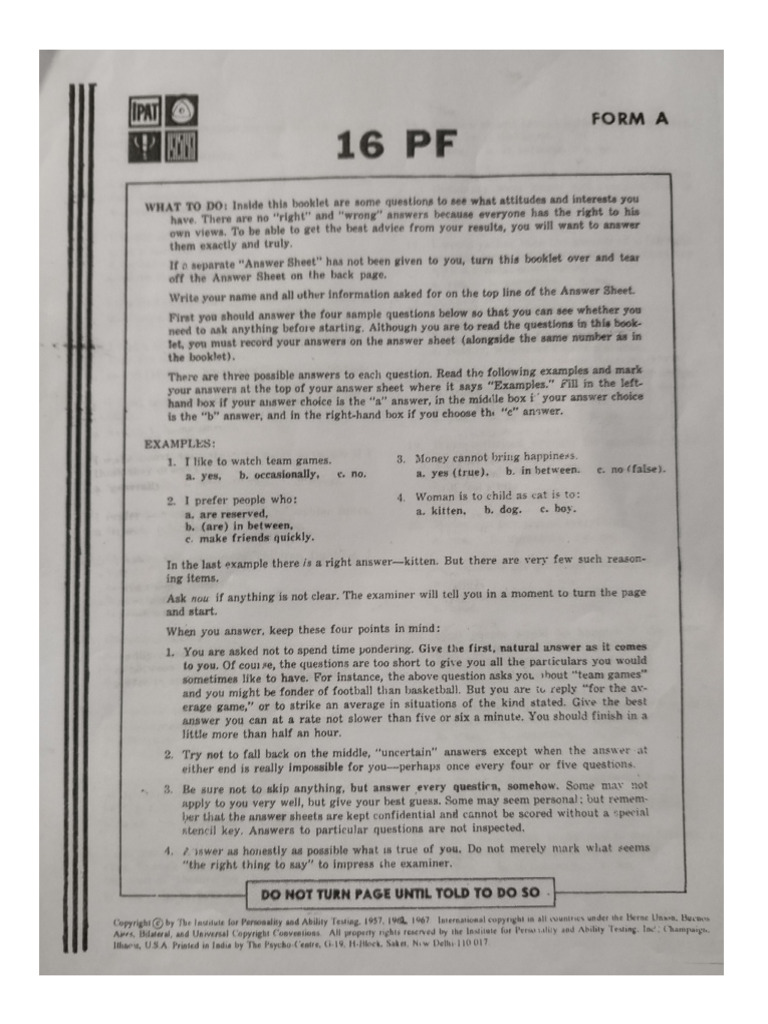 16 PF English | PDF