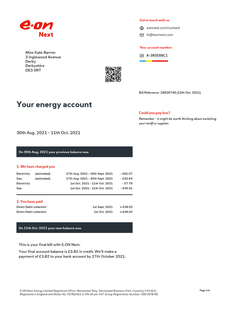 Eonnext Statement 2021-10-11 | PDF | Gases | Value Added Tax