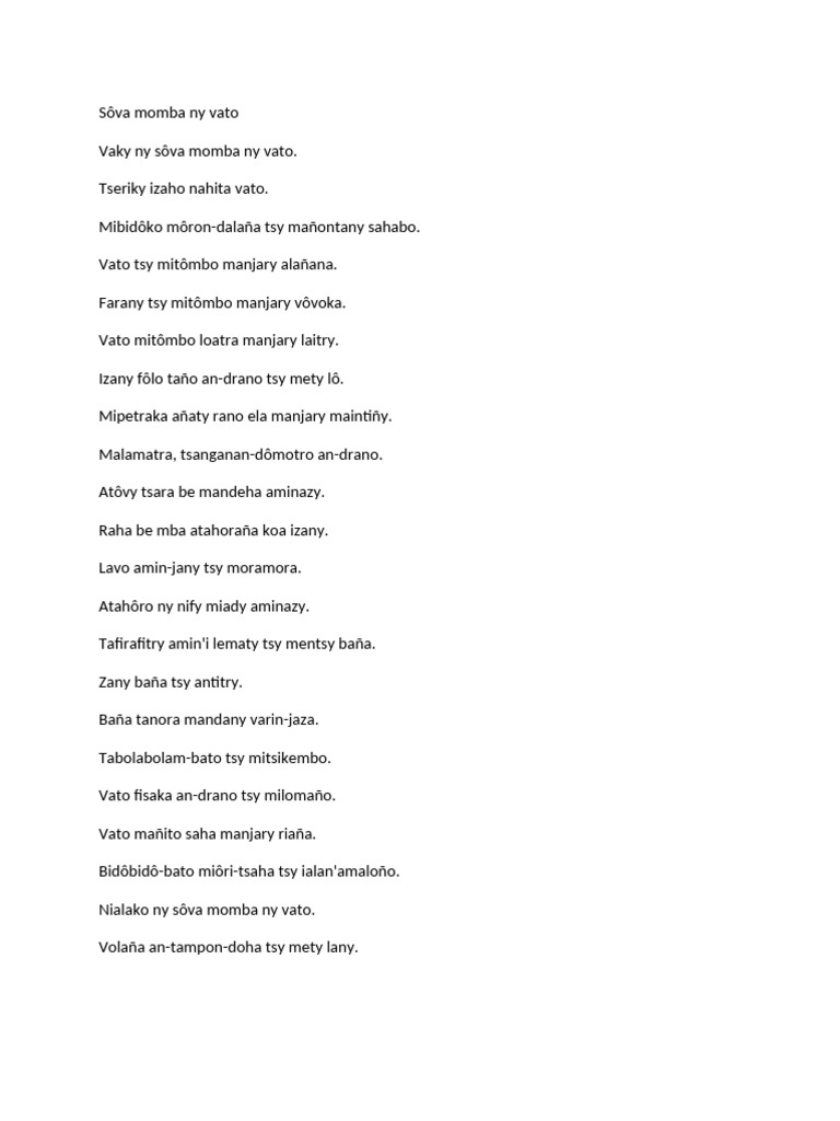 Sôva Fampitahana | PDF