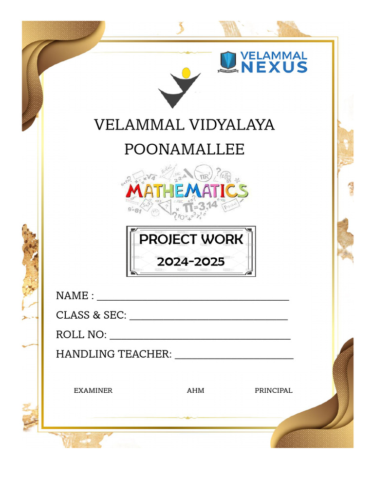 Maths Project Work - 241204 - 182158 | PDF