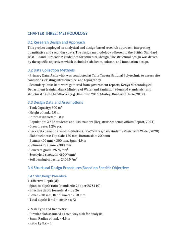 Chapter Three Methodology | PDF | Methodology | Structural Engineering