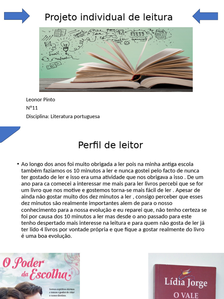 Projeto Individual de Leitura | PDF | Eugenia | Amor