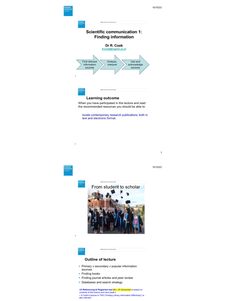 Finding Scholarly Research Sources | PDF | Pub Med | Information Science